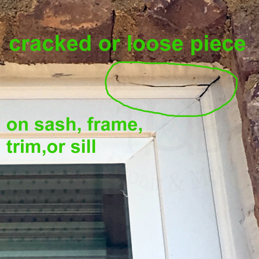 Cracked Vinyl Frame | Joy of St Croix - Tub Repair & More